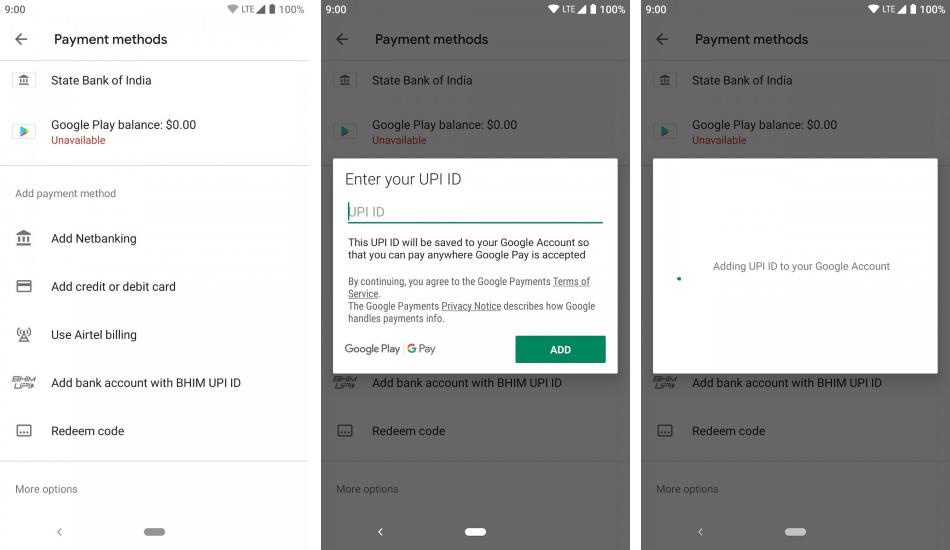 Google Play Store gets UPI payment option in India Google Play Store gets UPI payment option in India