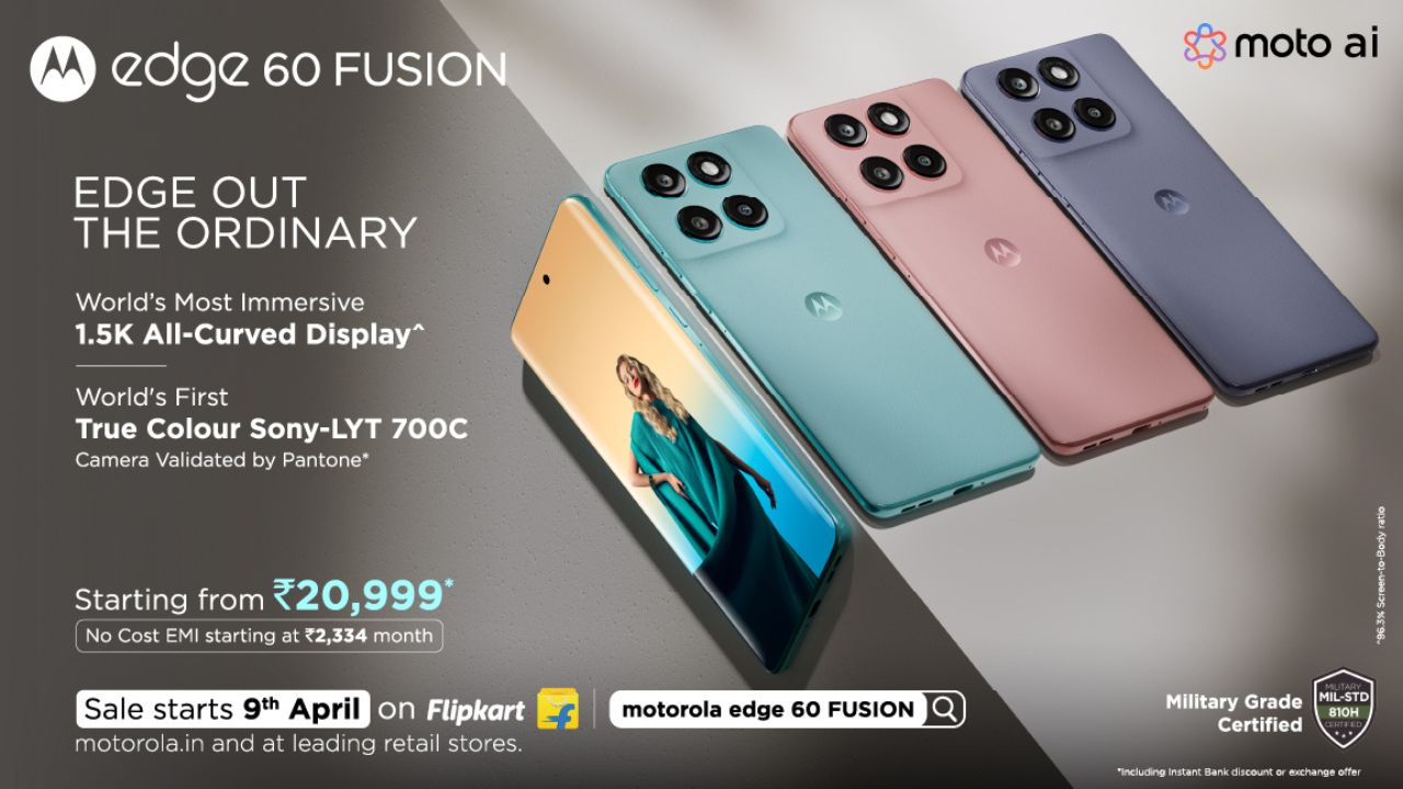 Motorola Edge 60 Fusion Launched in India: All Details